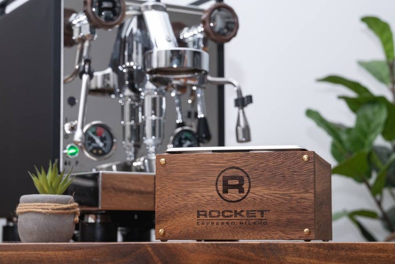 Wooden Espresso Bar Knock Box With Brass Accents Custom | Etsy