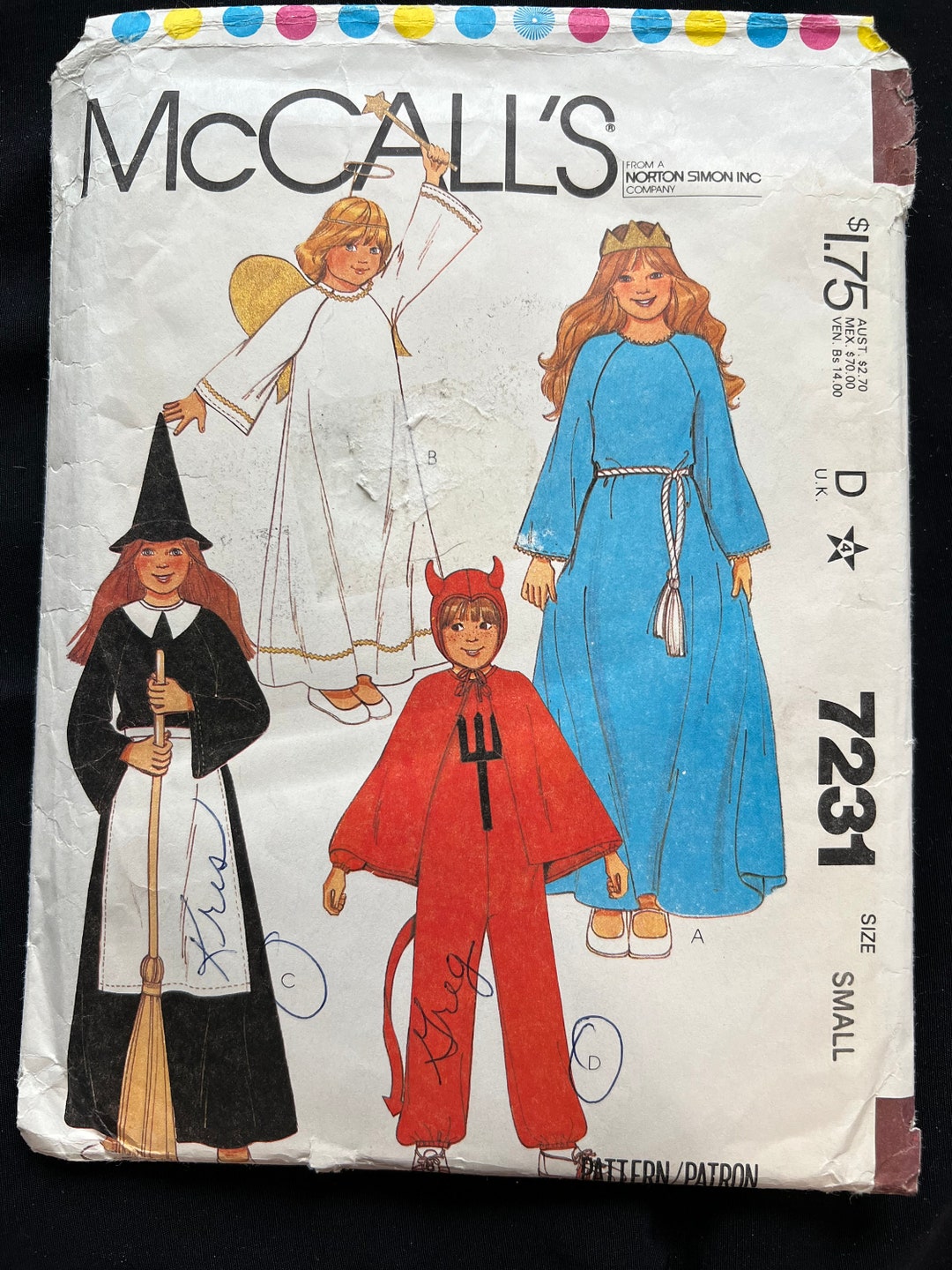 New, Uncut Mccall's 7231 Pattern, Child's Size Small (2-4) Features ...