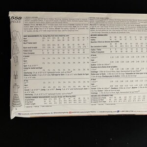 Simplicity 1558 R5 Costume Pattern Misses' Size 16 Steampunk Outfit ...