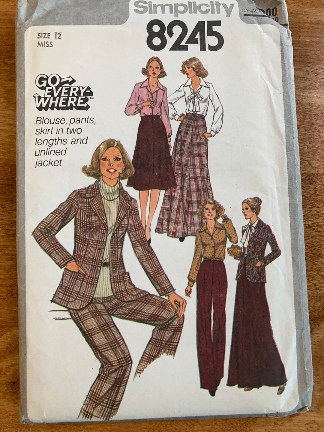 Simplicity 8245 Vintage 1977 Patterns, Misses' Size 12 (new, Uncut ...