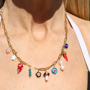 Custom Multi Charm Necklace, Build Your Own Charm Necklace ...