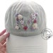 Custom Baseball Cap, Hand Embroidered Letter Hat, Embroidered Flower ...