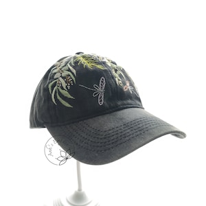 Hand Embroidery Greenery Hat, Baseball Cap, Embroidered Ivy and ...