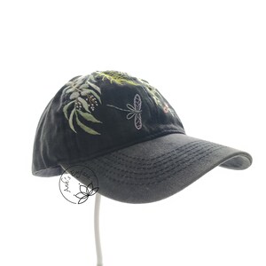 Hand Embroidery Greenery Hat, Baseball Cap, Embroidered Ivy and ...
