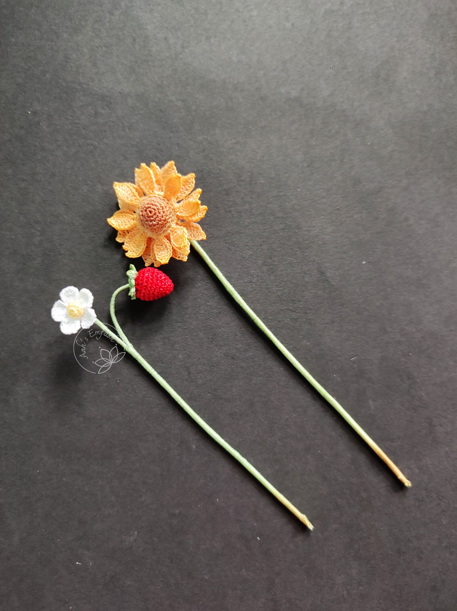 Crochet Flower Bookmark Handmade Bookmark Micro Crochet - Etsy