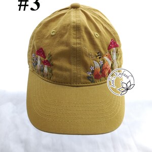 Hand Embroidered Animals in the Forest Hat, Embroidery Yellow Cap ...