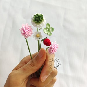 Crochet Flower Bookmark, Handmade Bookmark, Micro Crochet Floral ...