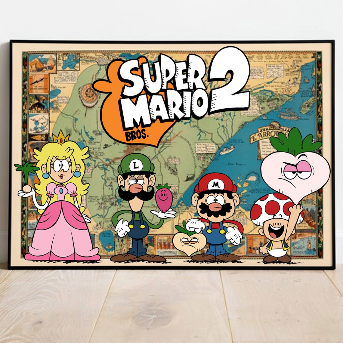 Super Mario Bros Poster Mario art Print Ultimate Retro | Etsy