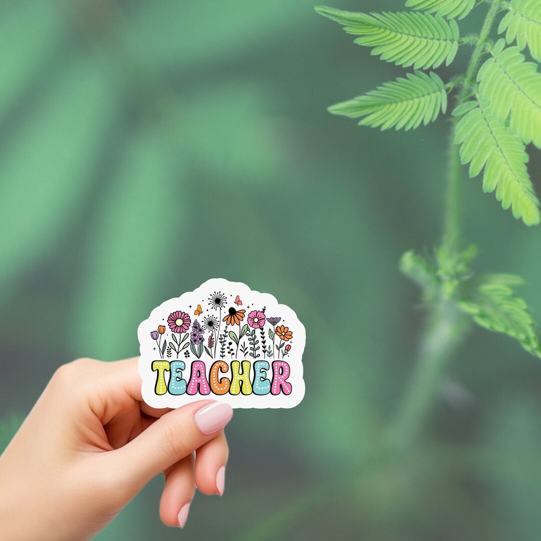 Teacher Sticker for Laptop, Phone, Water Bottles, Tumblers, Coffee Cups ...