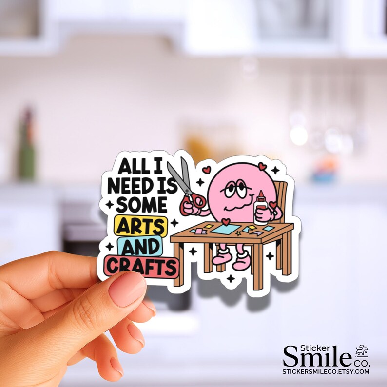 Funny Crafter Sticker | Arts and Crafts Lover Laptop Decal - Etsy