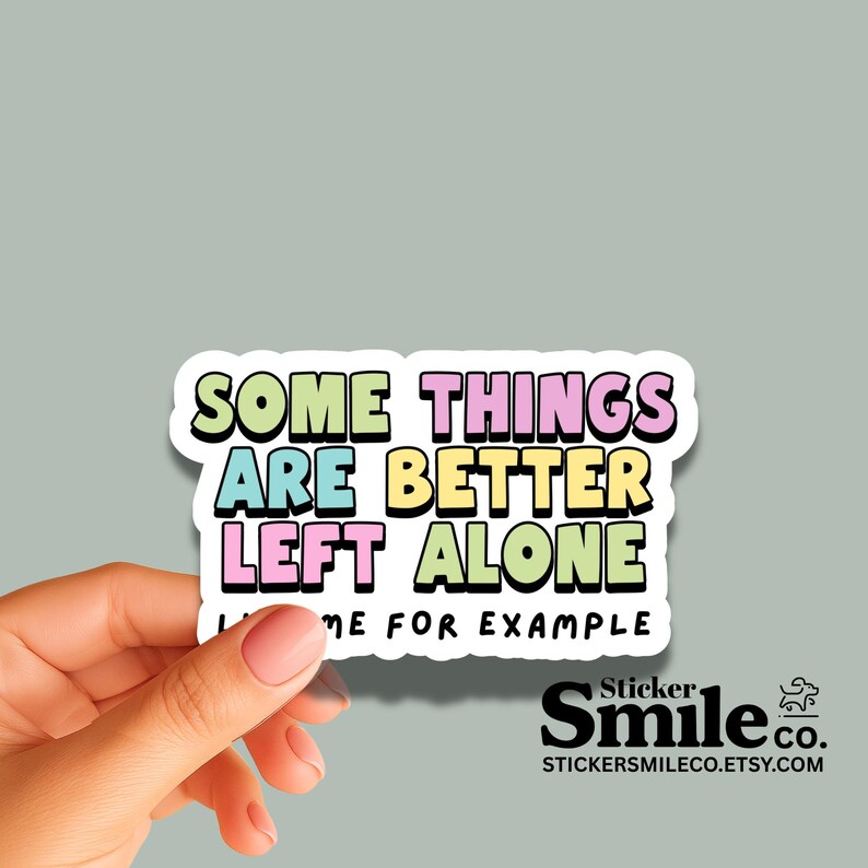 Funny Sticker | Leave Me Alone Introvert Quote Vinyl Decal - Etsy