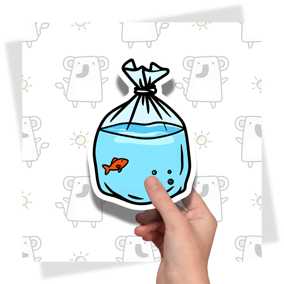 Goldfish Sticker, Kawaii Aquarium Fish Decal, Die-cut Sticker for ...