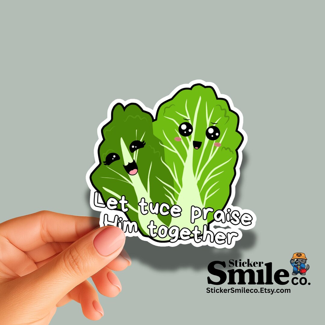 Bible Verse Lettuce Sticker – “let Us Praise Him Together” Decal - Etsy