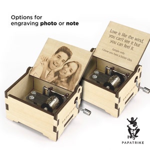 Personalized Floral Music Box: Custom Engraved Basswood, 30+ Songs - Etsy