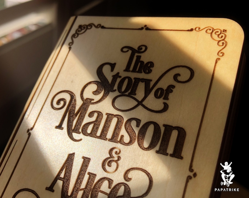 Personalized Wood Engrave Light Book Customized Magnetic - Etsy