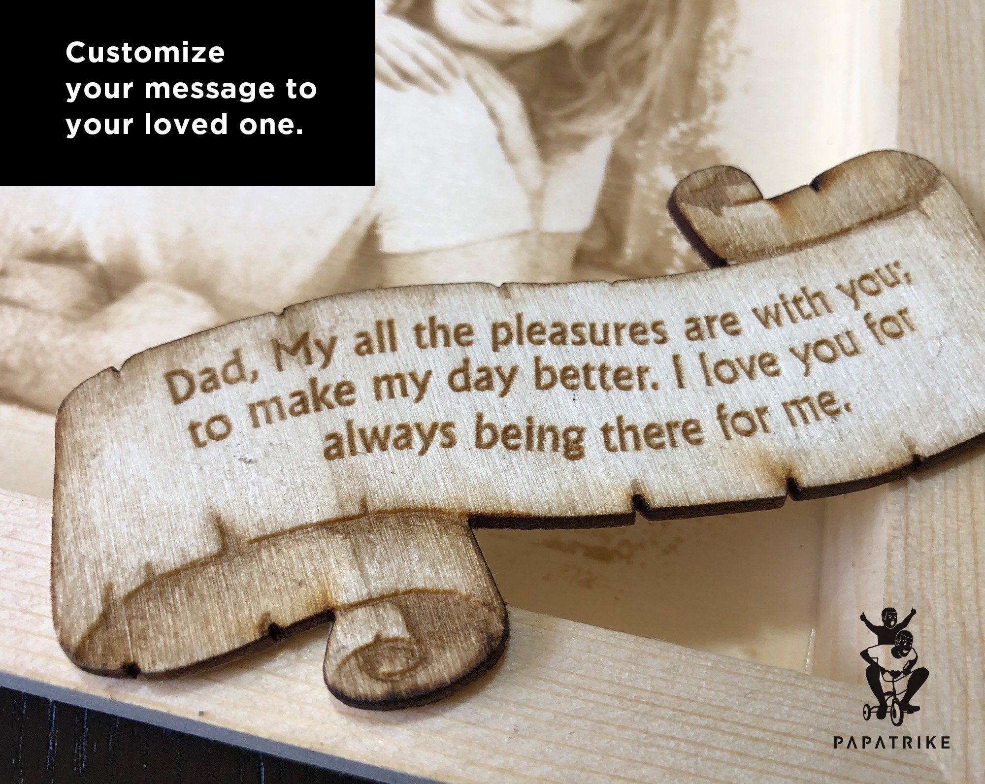 Father's Day Engraving Photo for Personalized Frame DIY - Etsy