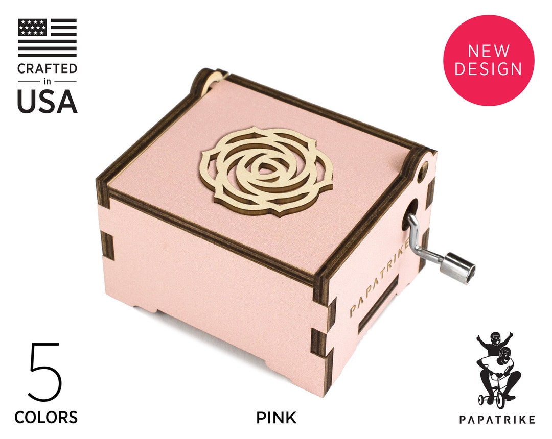 Personalized Rose Music Box: Custom Engraved Photo/notes, Handcrafted ...