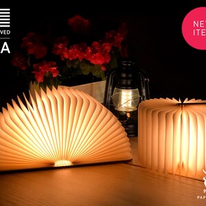 Personalized Wood Engrave Light Book, Customized Magnetic Lamp, Night ...