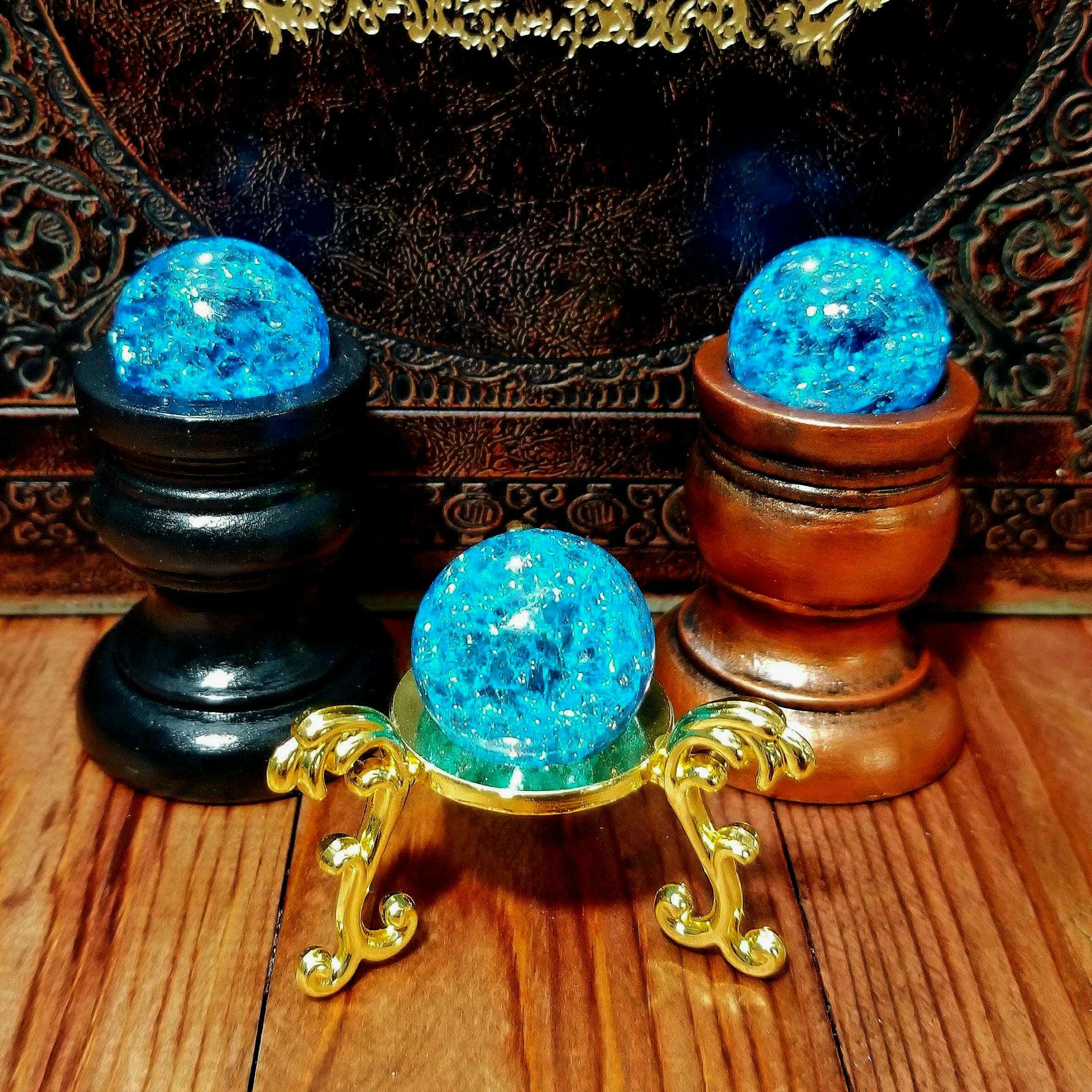 Handmade Hextech Crystal Orb With Base: League of Legends Arcane Jinx ...