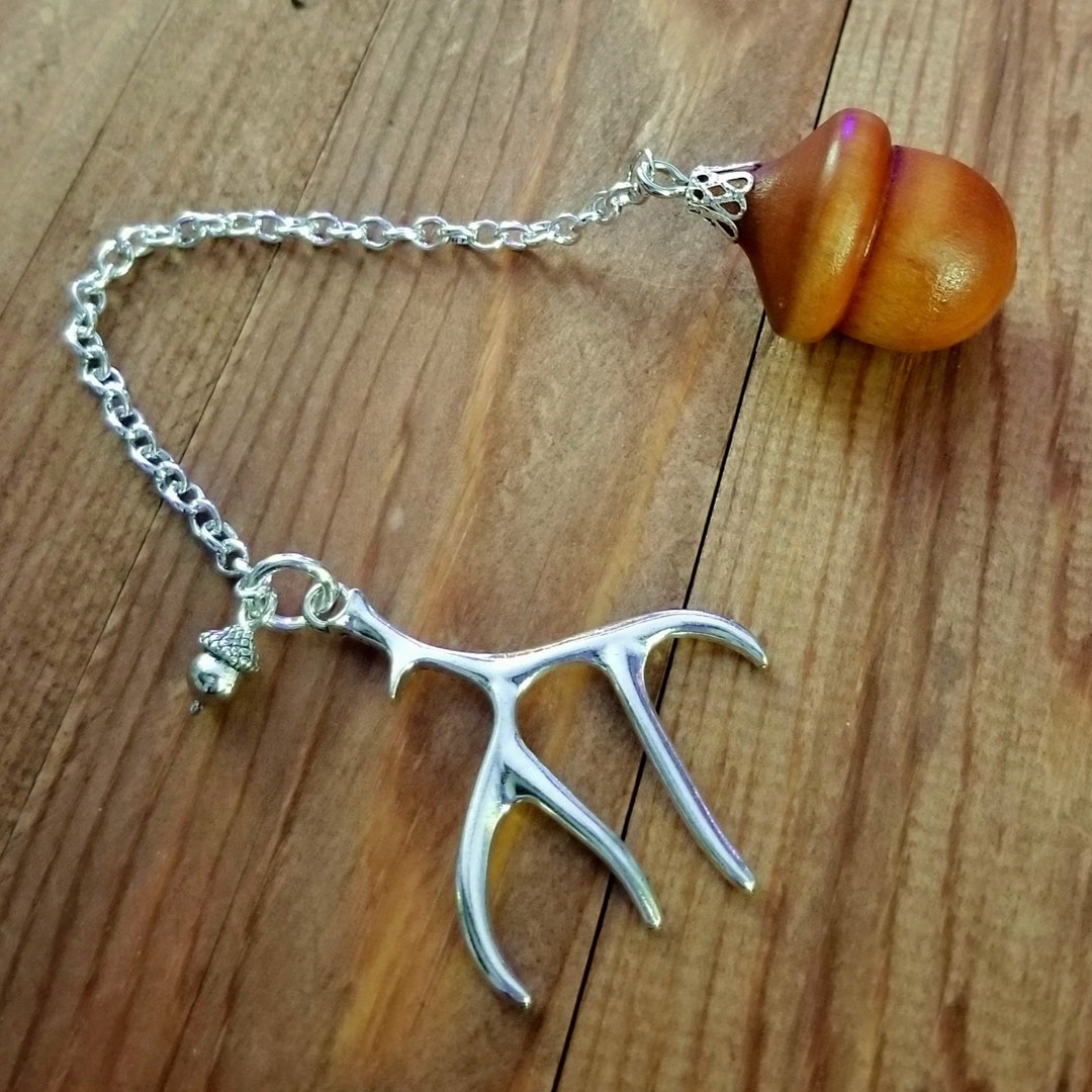Wild Hunt,silver,druid,antler,acorn Charm, Ornament,altar Decor,oak ...