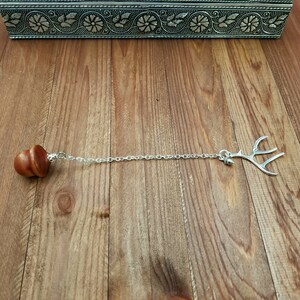 Druid Acorn Charm: Silver Antler, Oak Altar Decor - Etsy