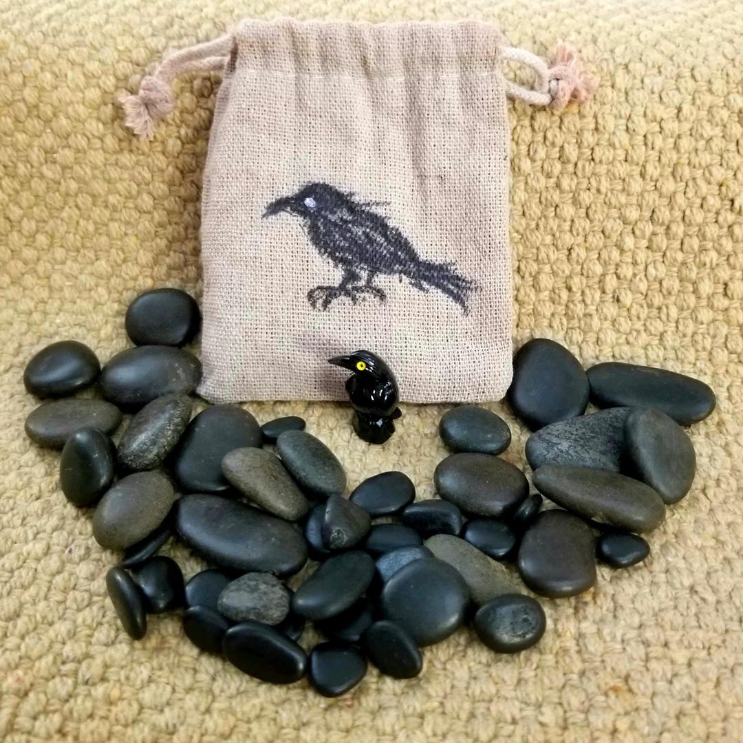 Crow Stones,crow Trinkets,crow Charms,druid,black Crow,crow Gifts,spell ...