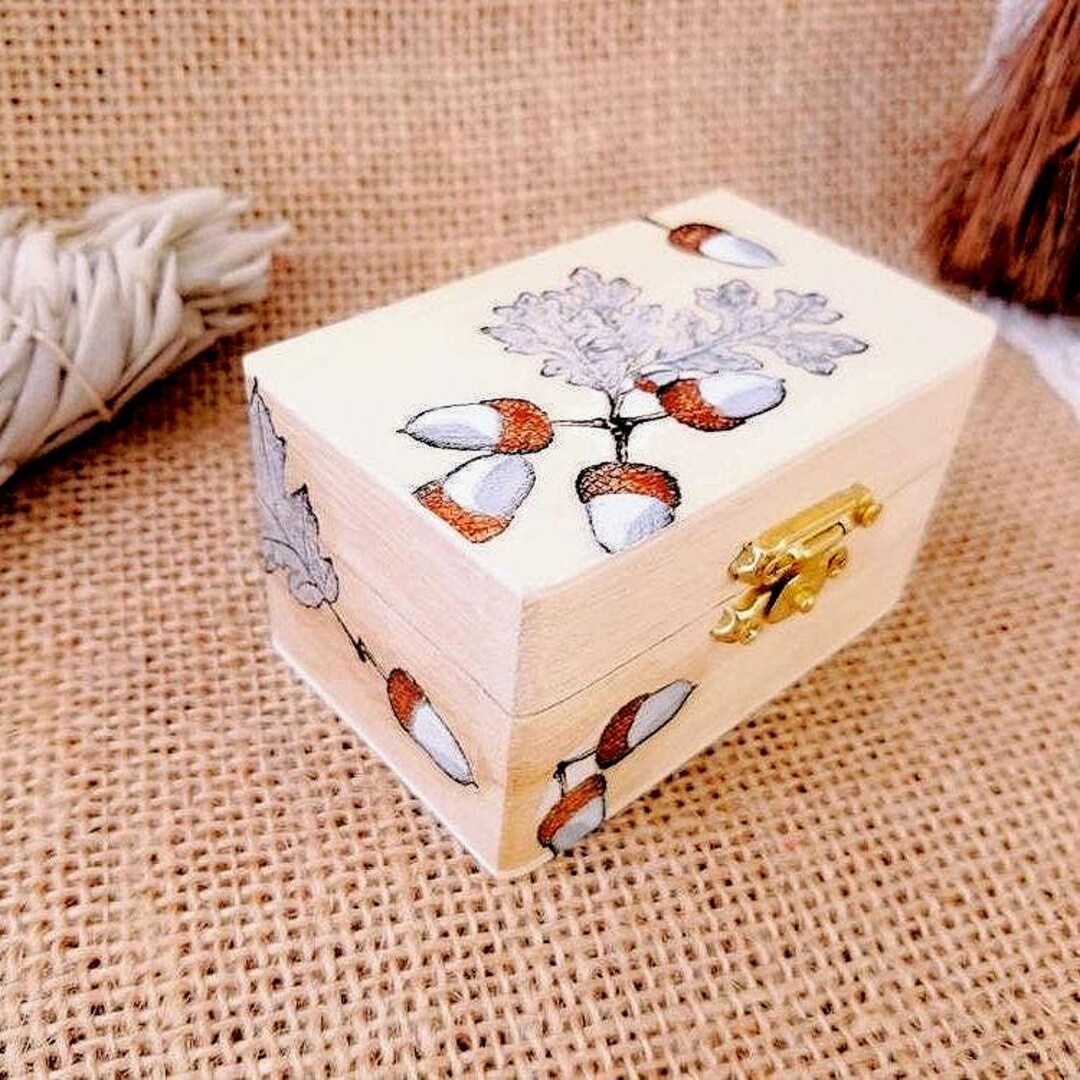 Oak & Acorn,3x2,altar Box,handmade,wish Box,druid Altar,travel Altar ...
