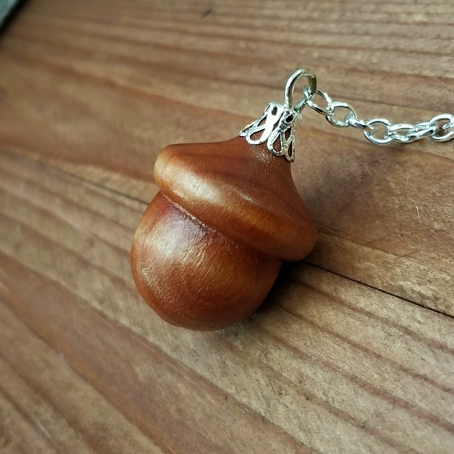 Druid Acorn Charm: Silver Antler, Oak Altar Decor - Etsy