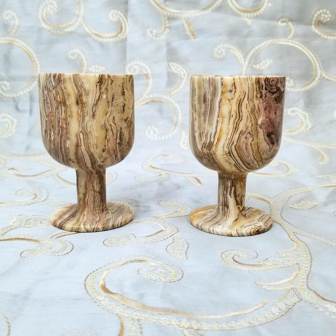 Set of 2,stone,carved,goblets,toasting Cups,wedding Cup Set,cosplay ...
