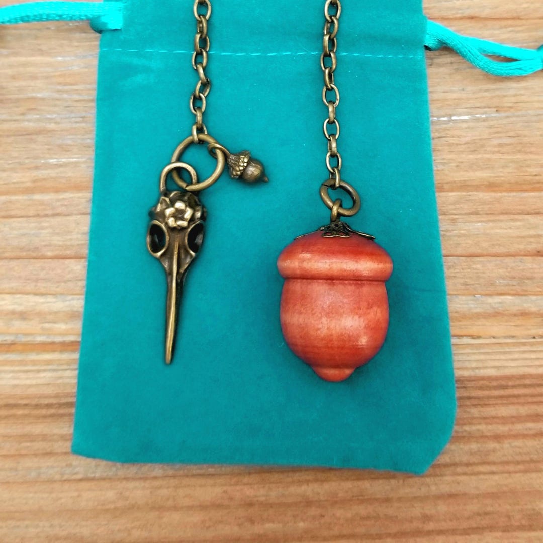 Druid,crow,acorn Charm, Ornament,altar Decor,oak,pocket Charm,talisman ...