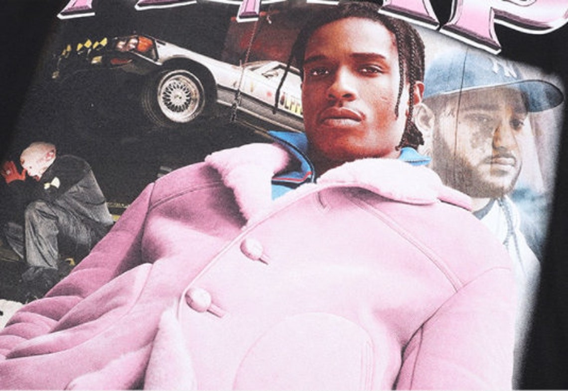 ASAP rocky pink graphic tee | Etsy