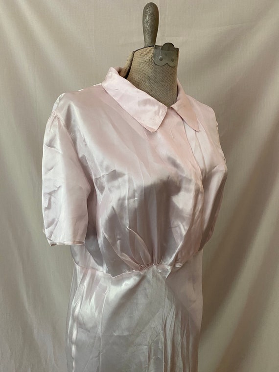 Vintage 1930s 1940s Laros Pink Rayon Satin Floor Length - Etsy