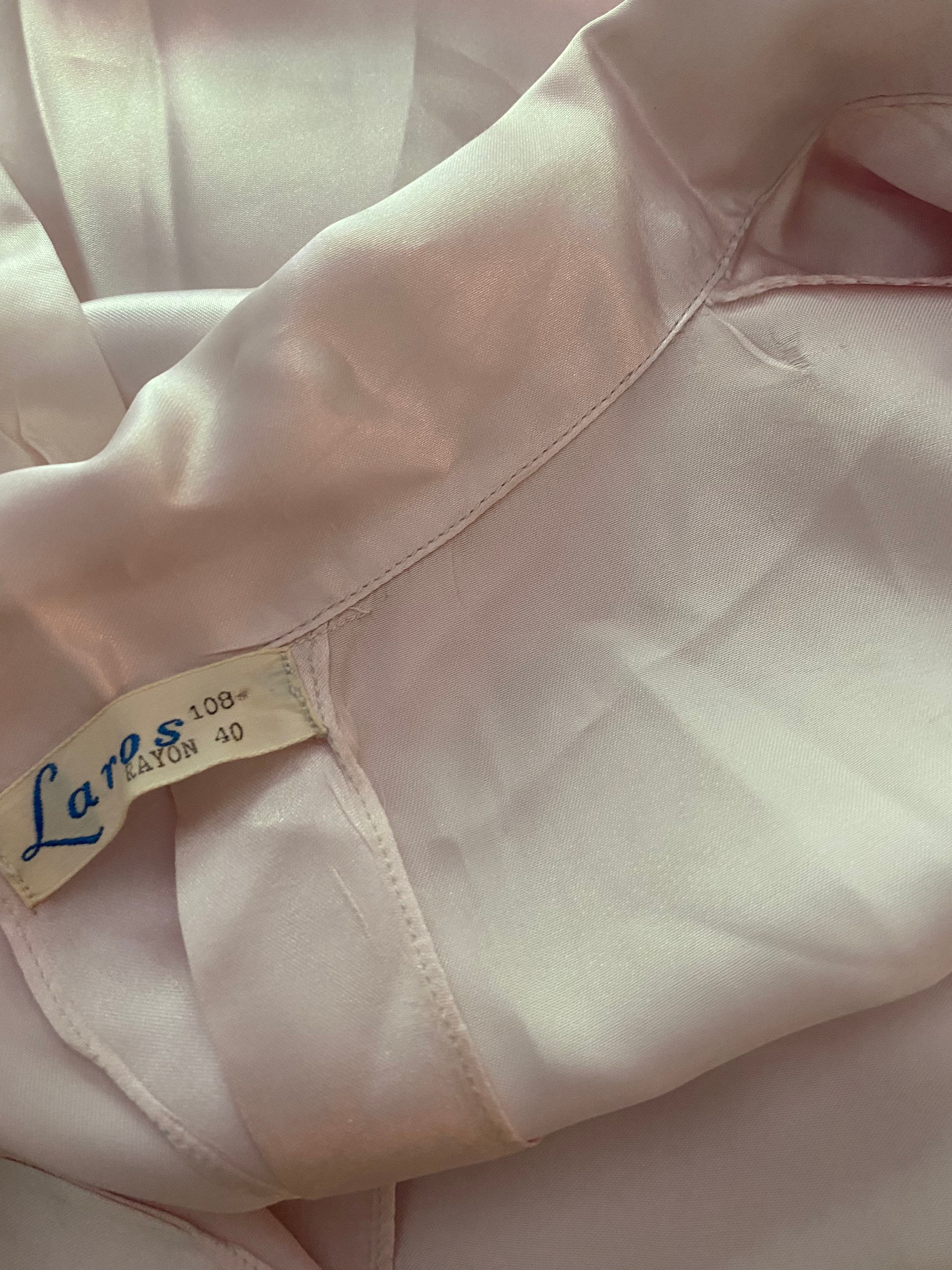 Vintage 1930s 1940s Laros Pink Rayon Satin Floor Length - Etsy