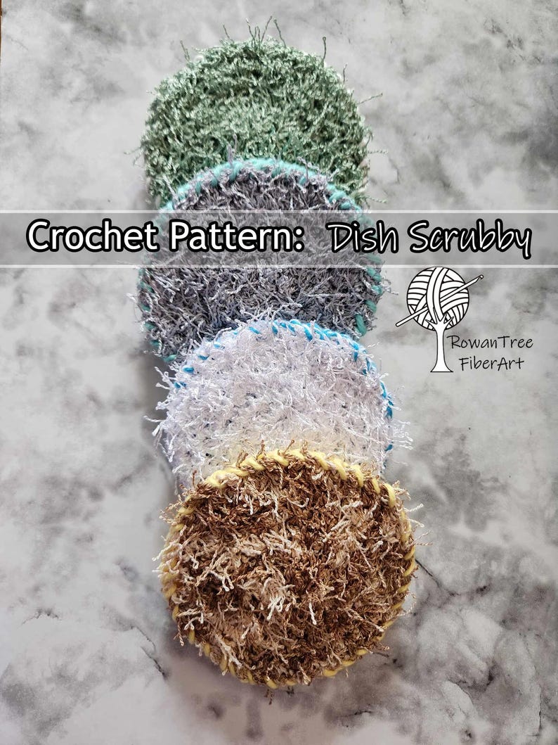 Double-sided Dish Scrubbie Circle Crochet Pattern - Etsy