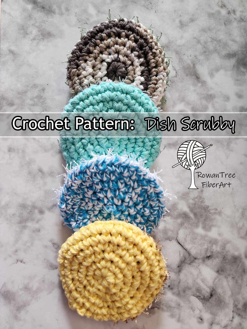 Double-sided Dish Scrubbie Circle Crochet Pattern - Etsy