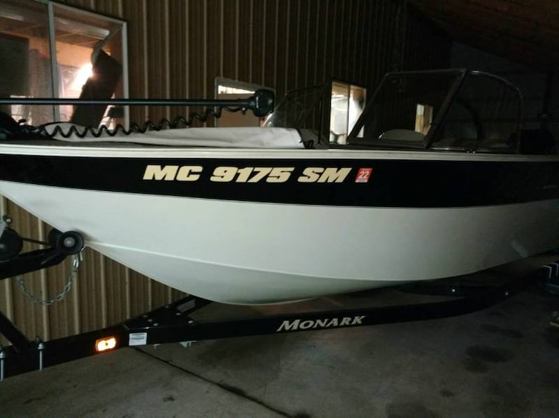 3D Raised Boat Registration Number Decals 3 Inch Tall | Etsy