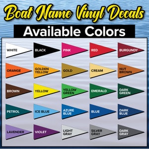 Large Custom Boat Decals. Order You Boat Name and Boat Lettering at a ...