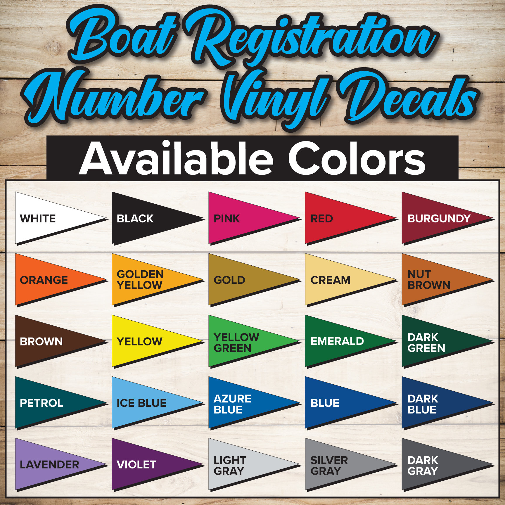 Boat Registration Number Decals. Includes Numbers for Each - Etsy