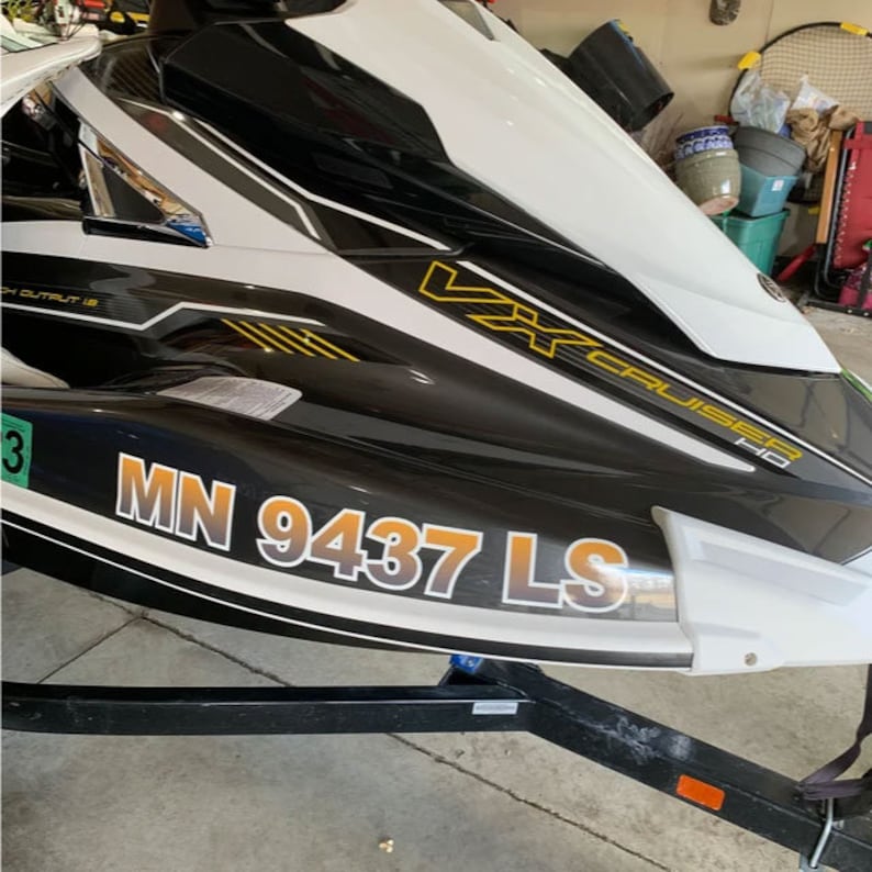 3D Raised Boat Registration Number Decals 3 Inch Tall - Etsy