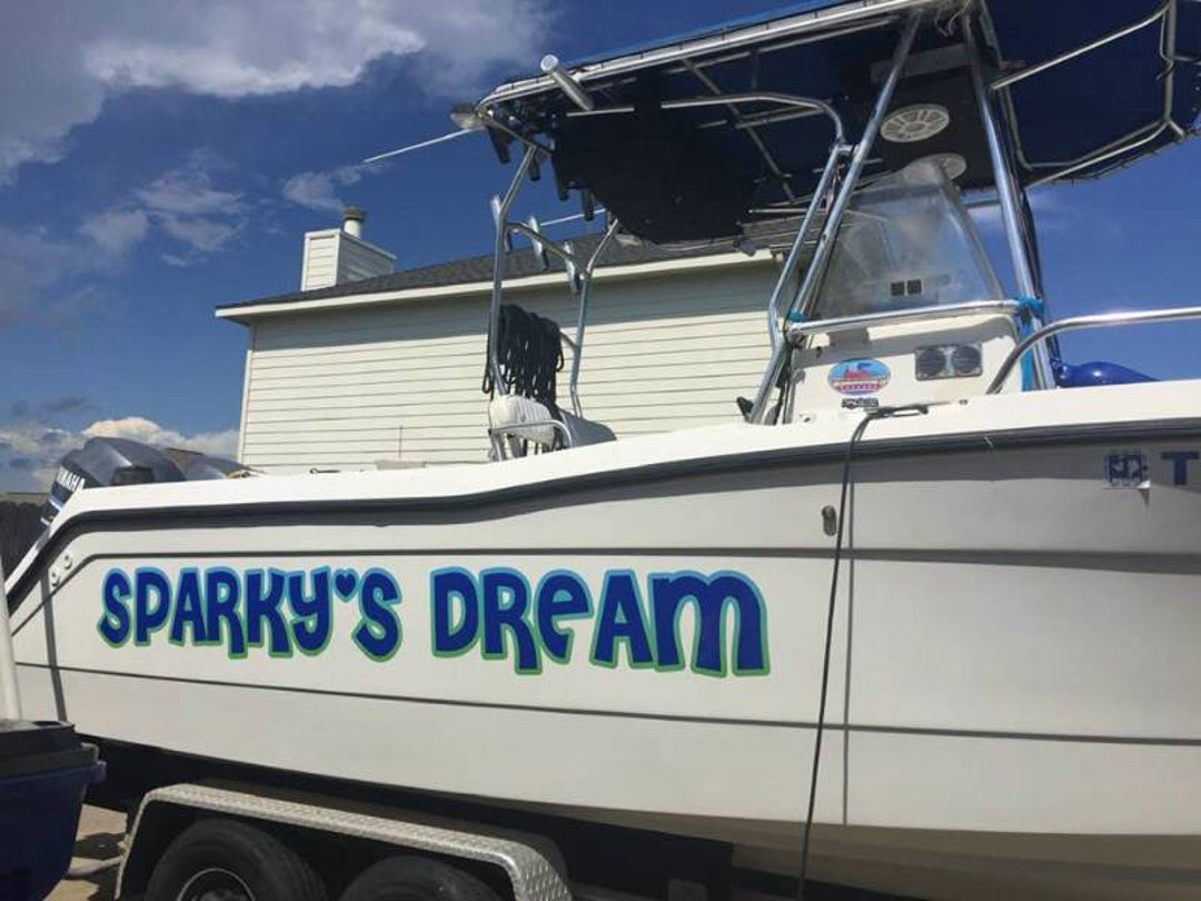 Large Custom Boat Decals. Order You Boat Name and Boat Lettering at a ...