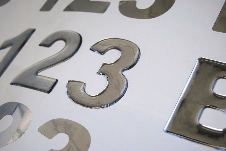 3D Raised Boat Registration Number Decals | Set of 2 | 3" Tall Minimum ...