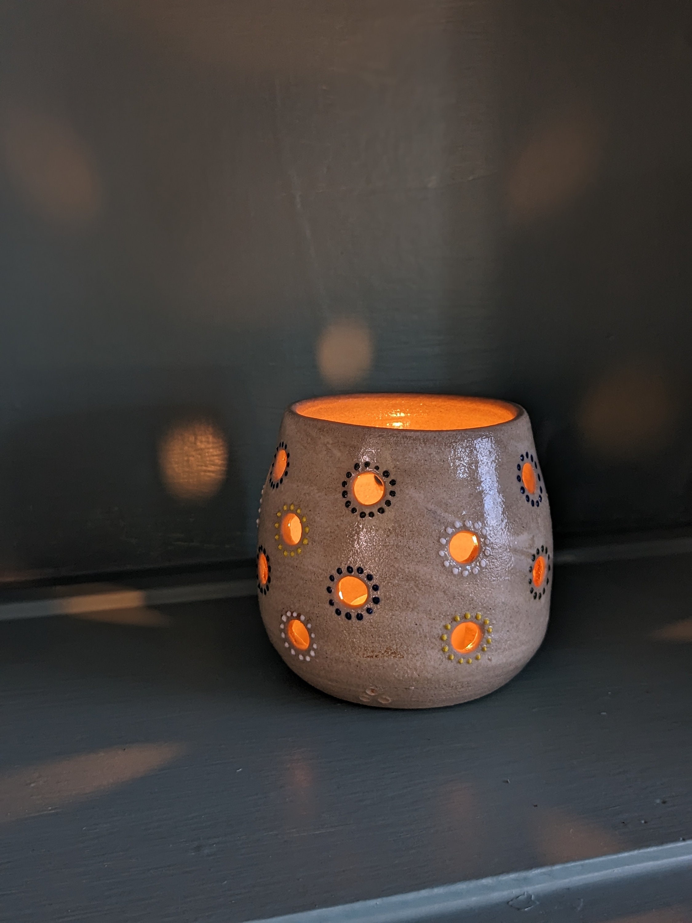 Handmade Ceramic Candle Holder Luminary Winter Gift Artisan Gifts ...