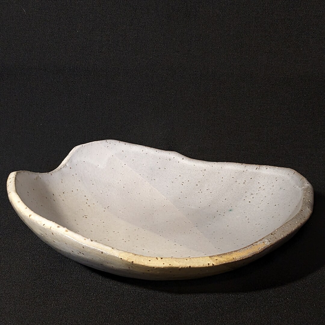 Hand Built Ceramic Platter Matte White and Gray - Etsy