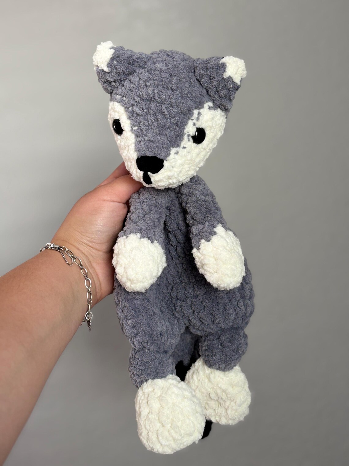 Crocheted Wolf | Wolf Lovey | Wolf Snuggler - Etsy