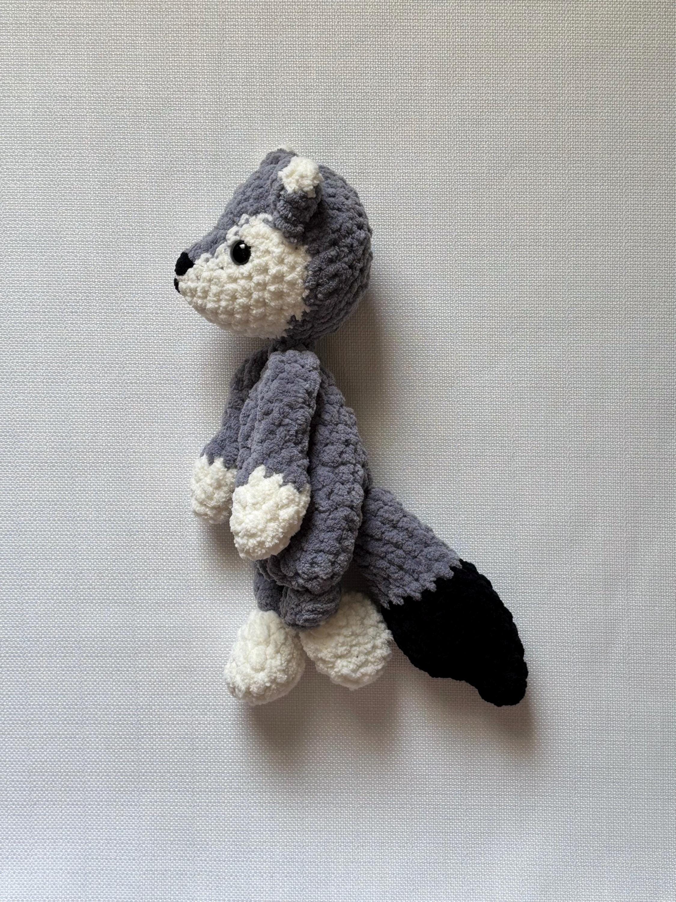 Crocheted Wolf | Wolf Lovey | Wolf Snuggler - Etsy