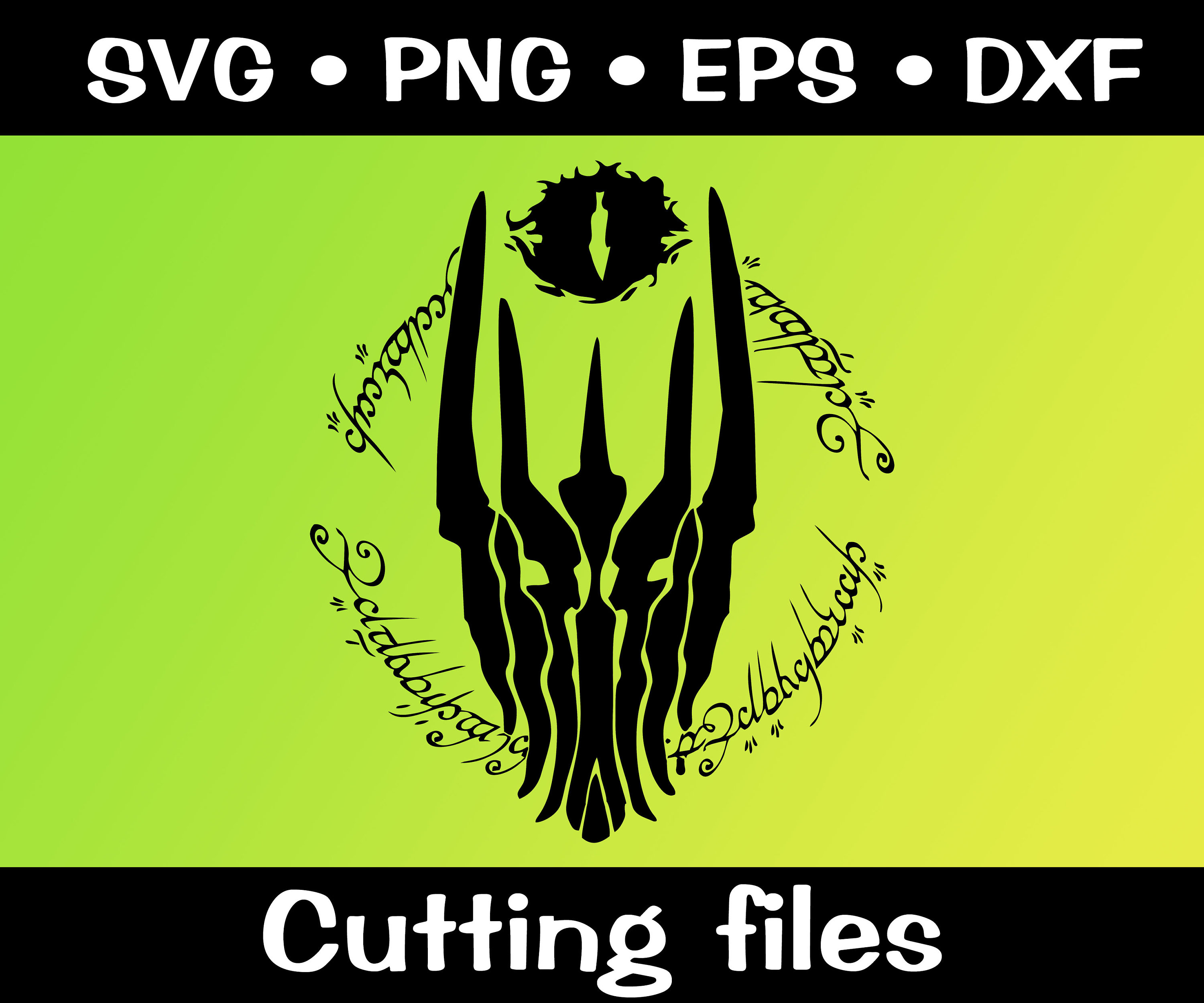 One Ring With Sauron Eye Vector/ One Ring Clip Art/ LOTR Frodo Gandalf ...