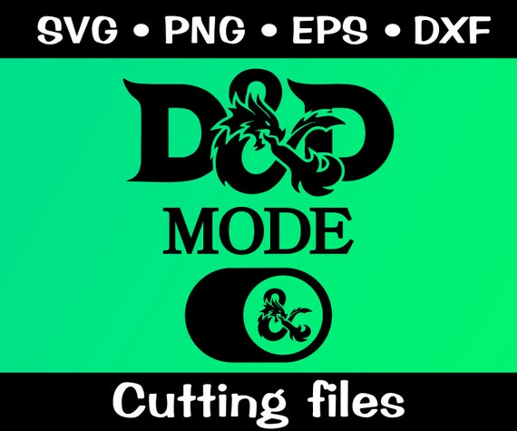 DND Mode On/ Dungeons and Dragons Vector/ Dnd Vector Clip Art/ - Etsy