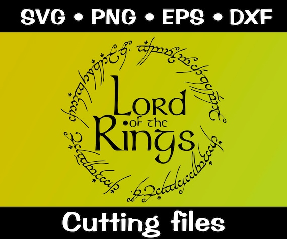 One Ring With Lord of the Rings Logo/ One Ring Clip Art/ LOTR | Etsy