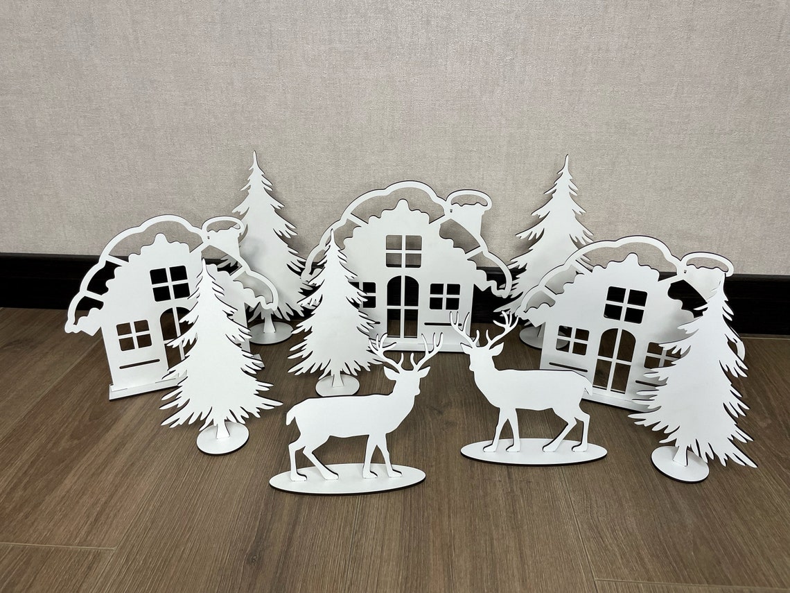 Christmas Light Decorations SVG/ Christmas Village Mantel - Etsy