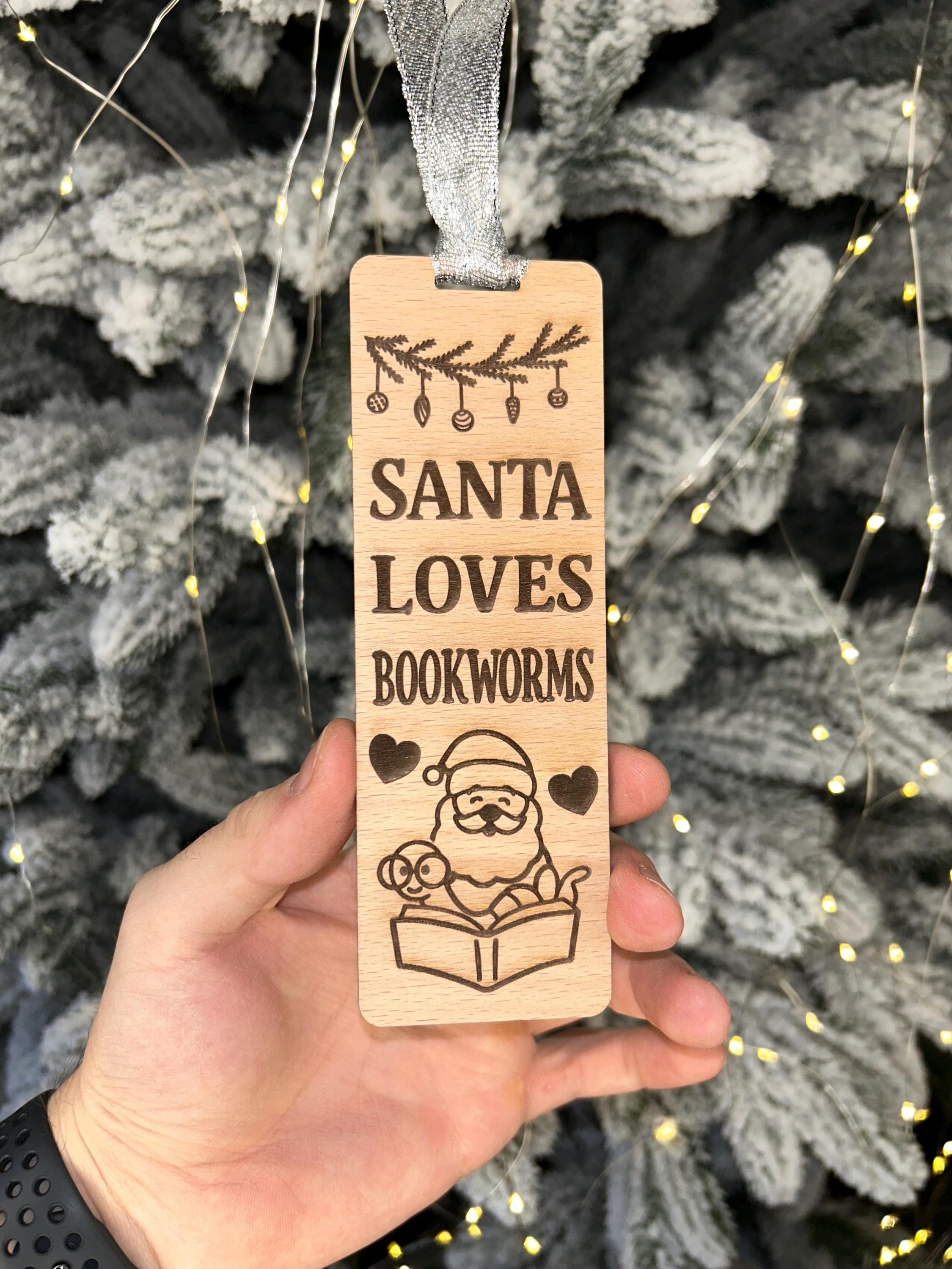 Christmas Bookmark SVG Bundle, Laser Cut Wooden Bookmark With Engraved ...